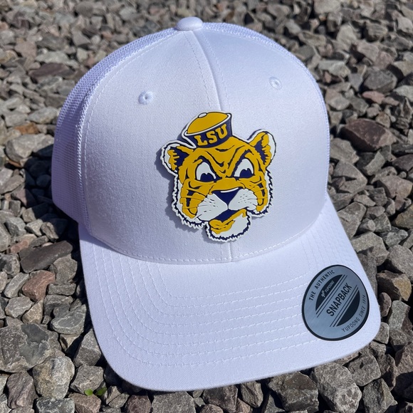 Nike | Accessories | Lsu Sailor Mike 3d Yp Snapback Trucker Hat White ...